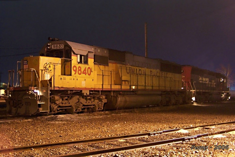 Northbound Manifest Power Ex-MP SD50 UP 9840